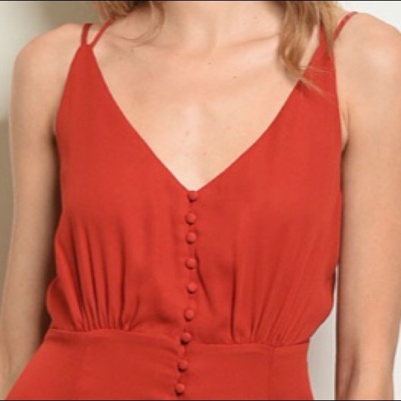 Trendy boutique | Dresses | Brick Red Sleeveless Vneck Tunic Midi Dress ...